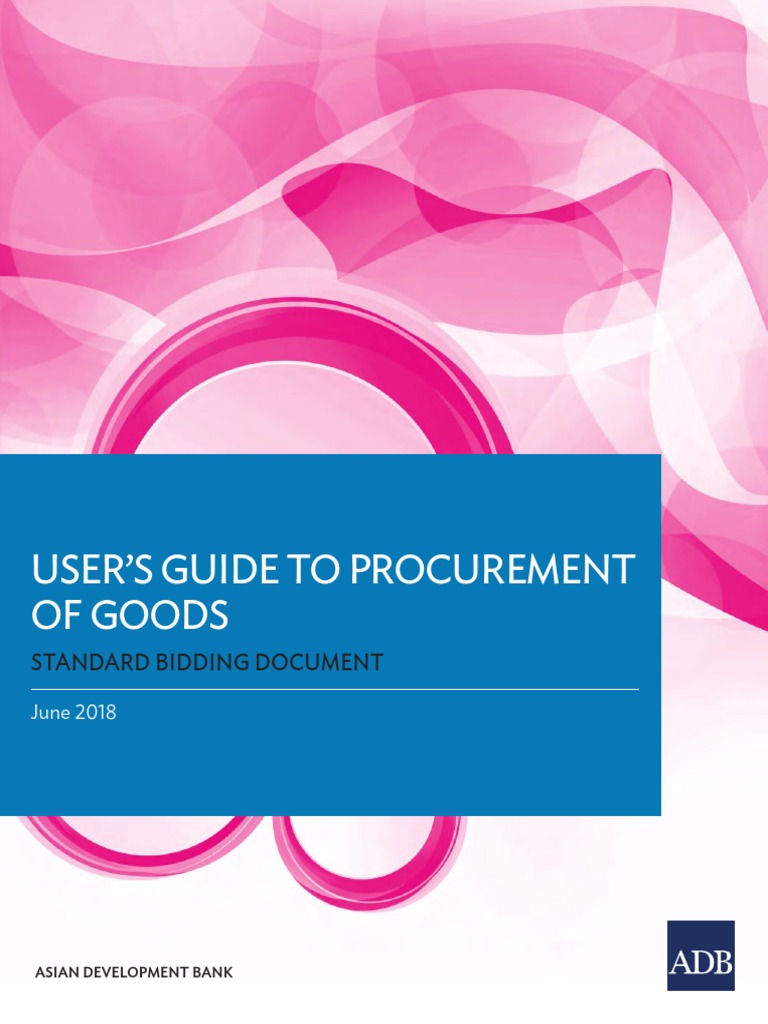 User Guide To Procurement of Goods | PDF | Asian Development Bank ...