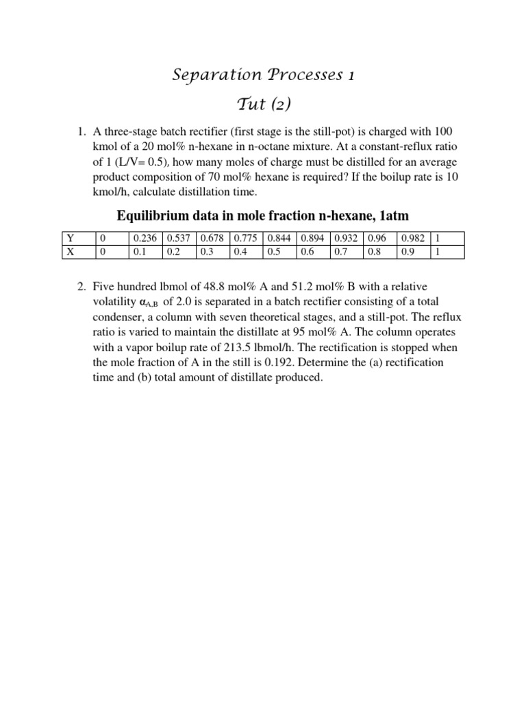 #Separation Tut2 | PDF