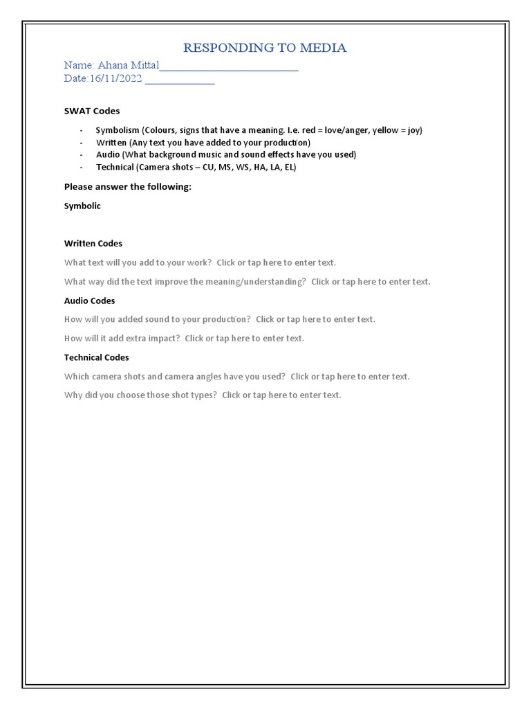 Understanding SWAT Codes in Media | PDF