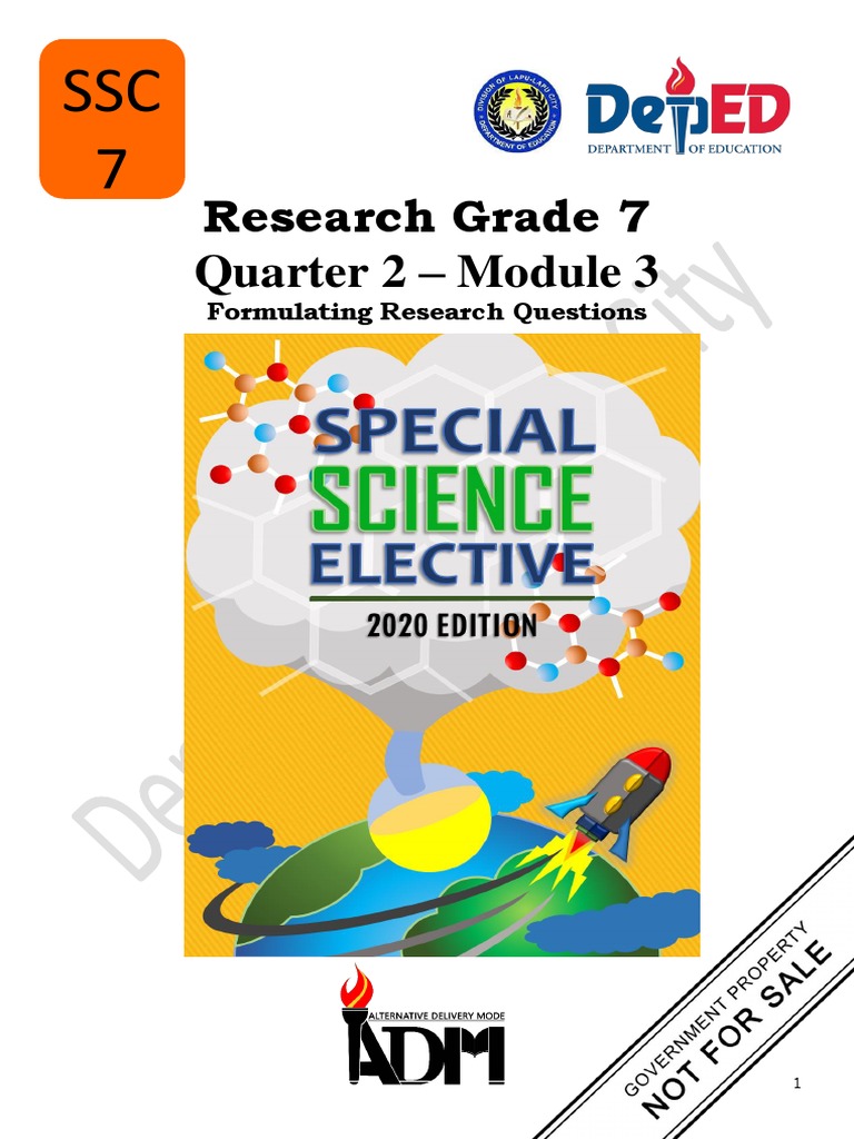 SSC Research7 Q2 M3 | PDF | Experiment | Learning