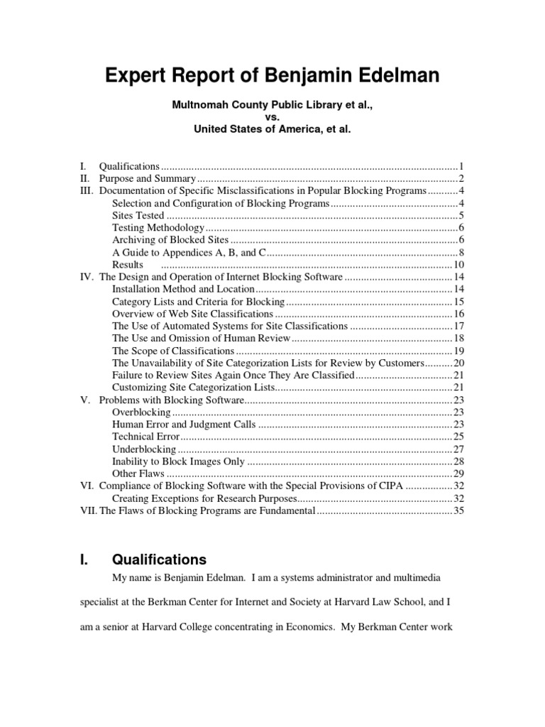 Sample Expert Report | Download Free PDF | Proxy Server | Internet