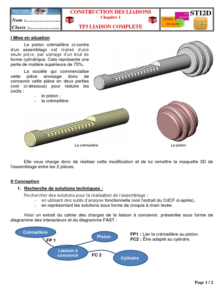 05-TP3 Liaison Complète | Download Free PDF | Piston