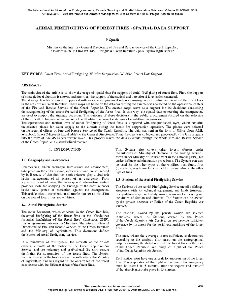 Aerial Firefighting of Forest Fires - Spatial Data | PDF | Arc Gis ...