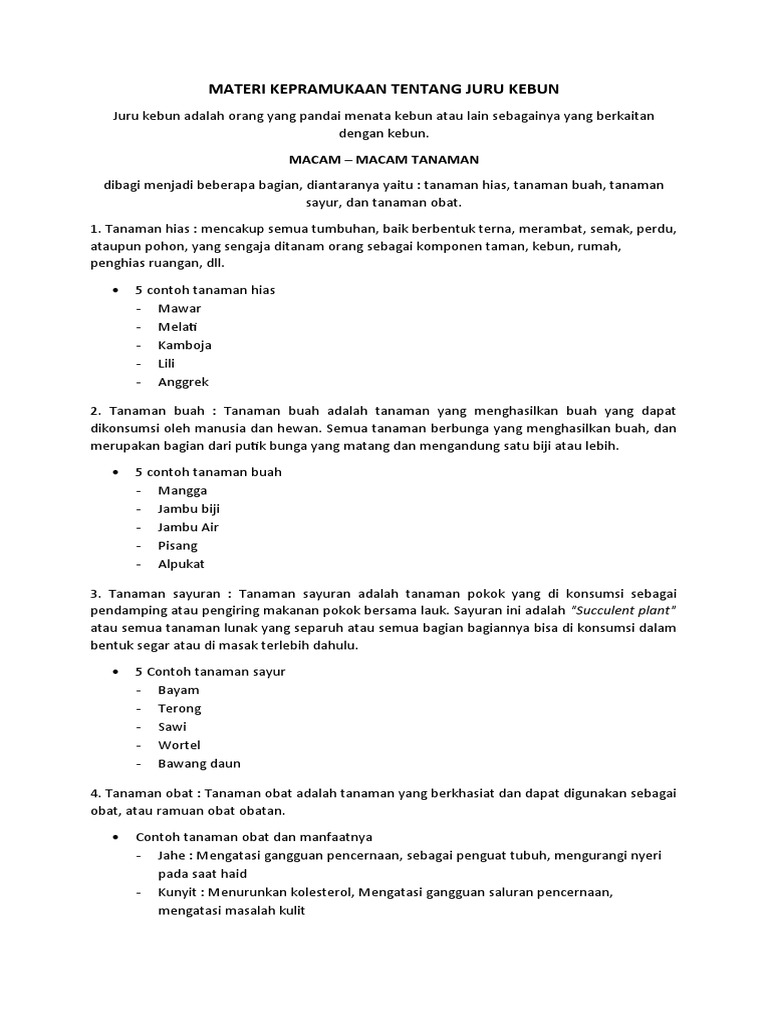 Juru Kebun | PDF