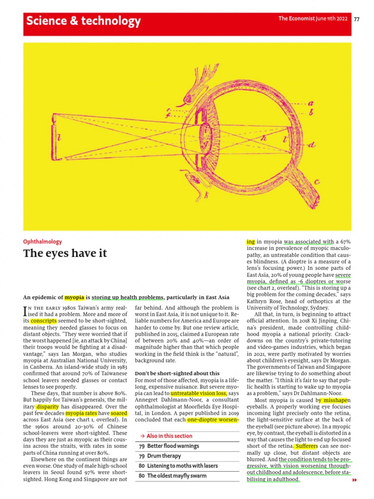 Science & Technology: The Eyes Have It | PDF | Vision | Light