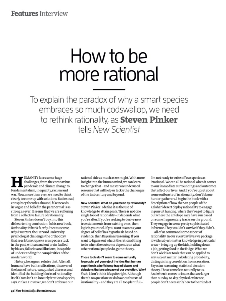 How To Be More Rational | PDF | Rationality | Reason