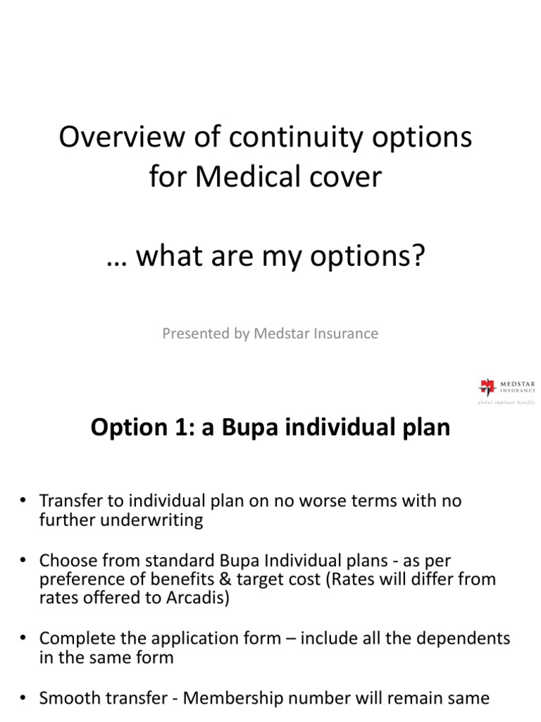 Medstar Presentation - Medical Coverage Options | PDF | Patient ...