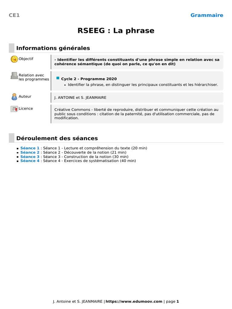 Rseeg La Phrase | PDF | Phrase | Cognition