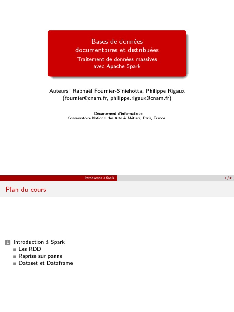 Introduction à Apache Spark et RDD | PDF | Apache Spark | Architecture de logiciel
