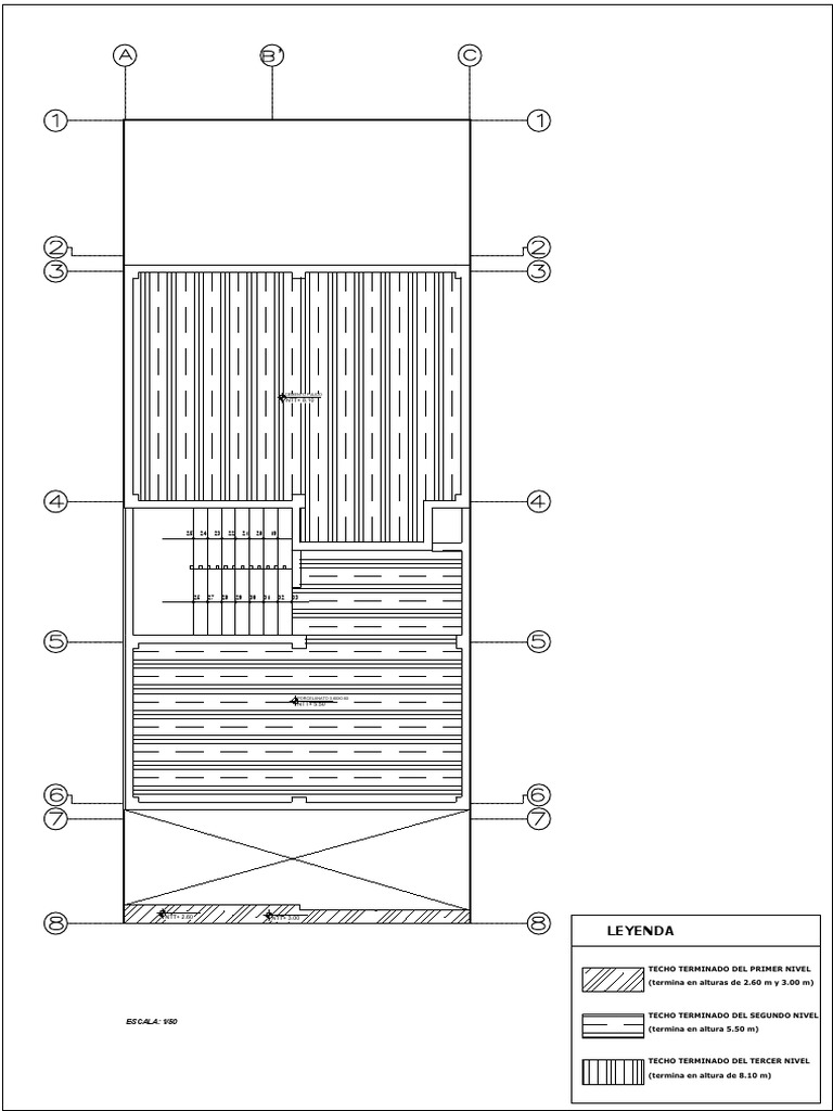 Planos de Techos y Niveles Arquitectónicos | PDF