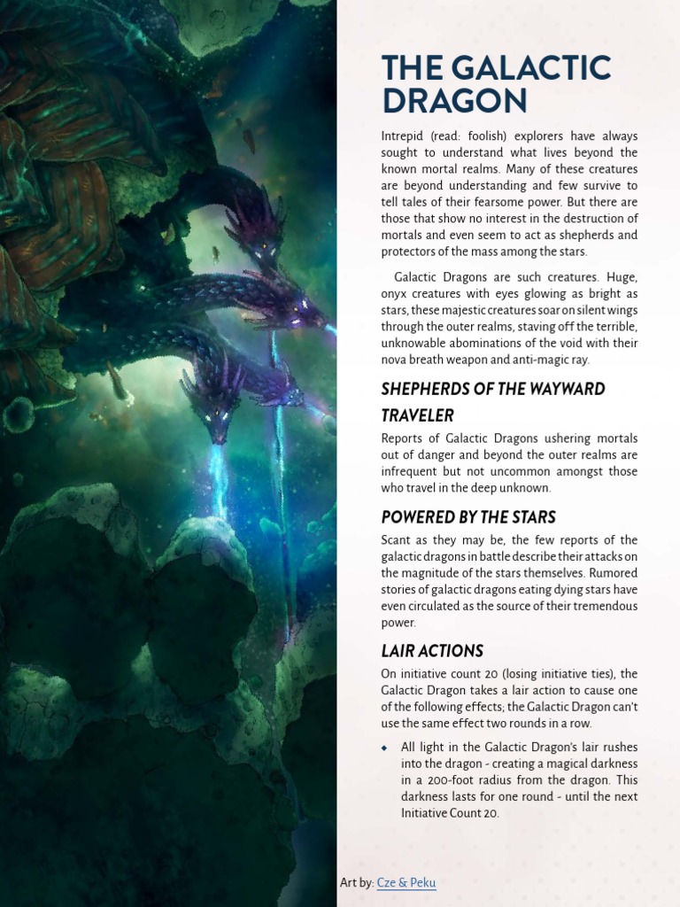 The Galactic Dragon | PDF | Dragon | Fantasy