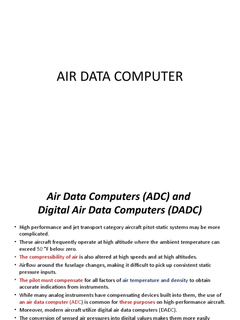 01 Air Data Computer | PDF | Analog To Digital Converter | Manufactured Goods