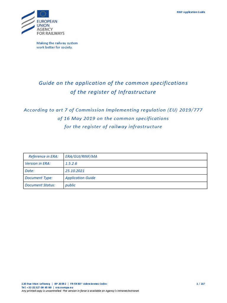 Rinf Application Guide For Register en | PDF | Technology & Engineering