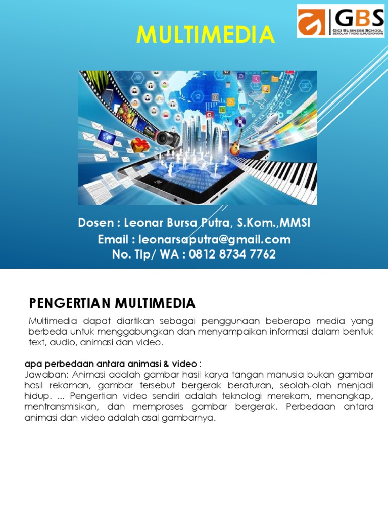 Multimedia & Teknologi Informasi | PDF