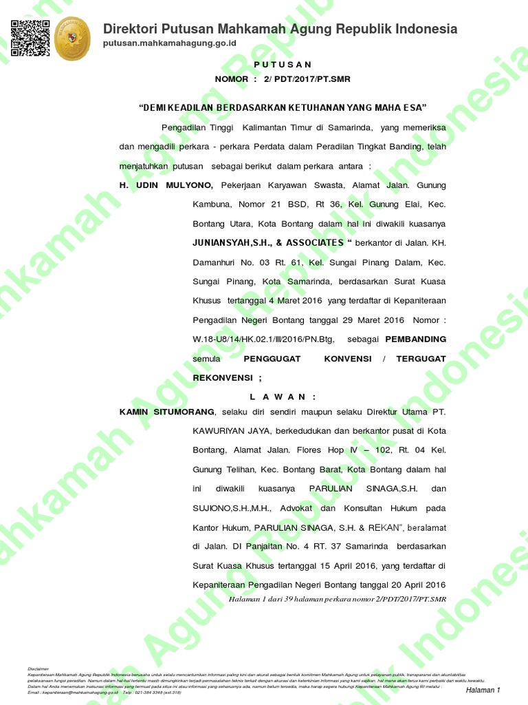 Putusan 2 PDT 2017 PT - SMR 20230316112536 | PDF