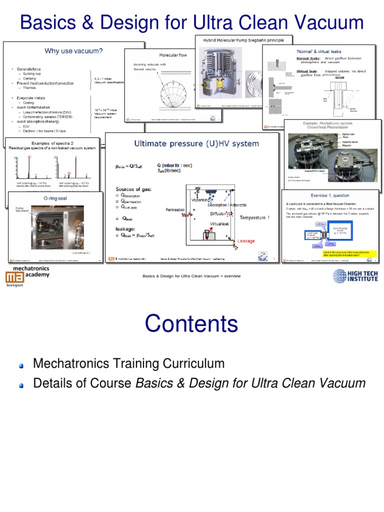 Basics & Design For Ultra Clean Vacuum - Overview | PDF | Vacuum | Science