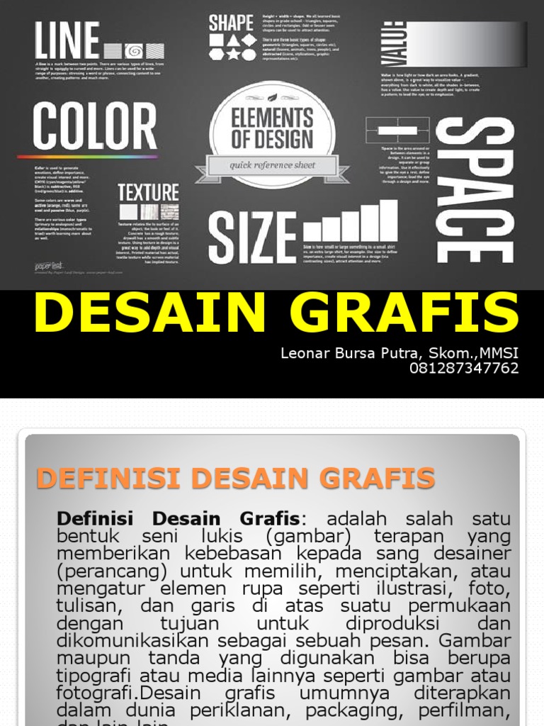 DESAIN GRAFIS (Pertemuan Ke 1) Dosen Leonar BP SKom MMSI | PDF | Komputer