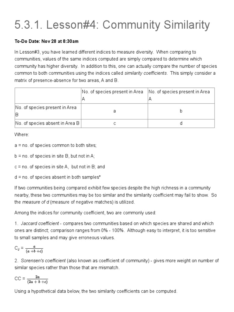 5.3.1. Lesson#4 - Community Similarity - General Ecology Lecture BI 2-A ...
