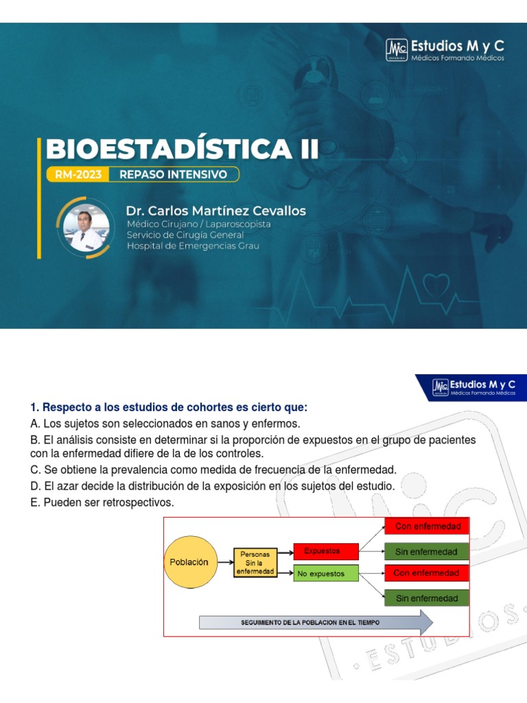 Bioestadistica Ii: DR Carlos Martinez | PDF | Ensayo clínico | Muestreo (Estadísticas)