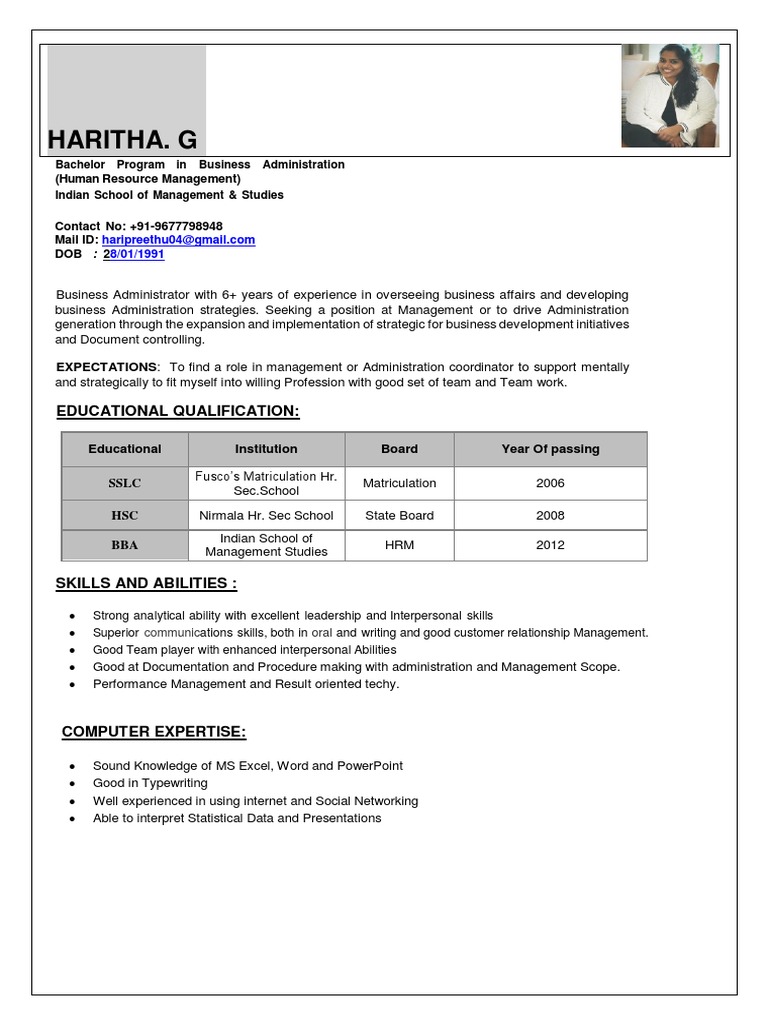 Haritha Resume | PDF | Human Resource Management | Leadership