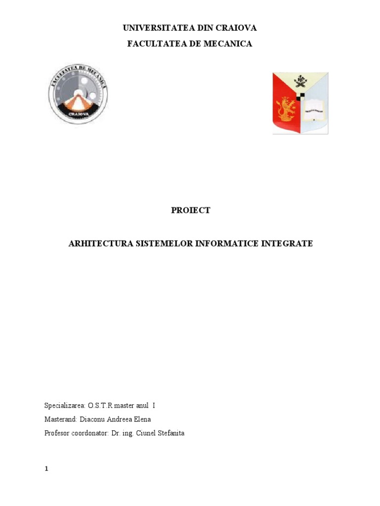 Arhitectura Sistemelor Informatice Integrate | PDF