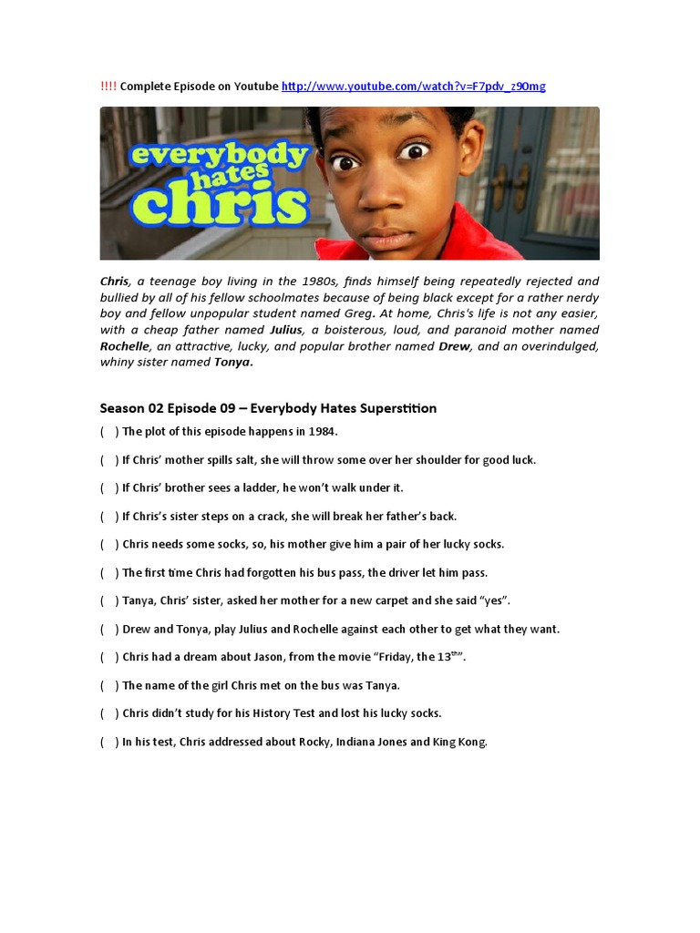 Everybody Hates Chris - Halloween | PDF