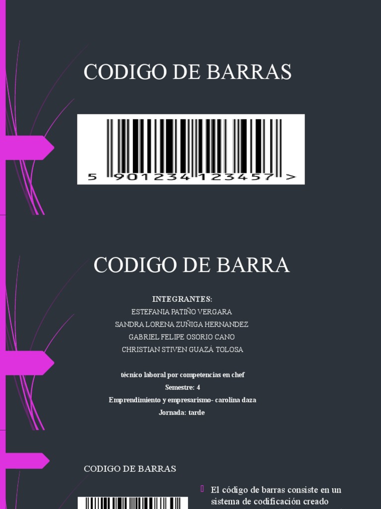Diapositivas de Codigo de Barras | PDF | Código de barras