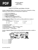 Grade 1 - Babala Worksheets | PDF