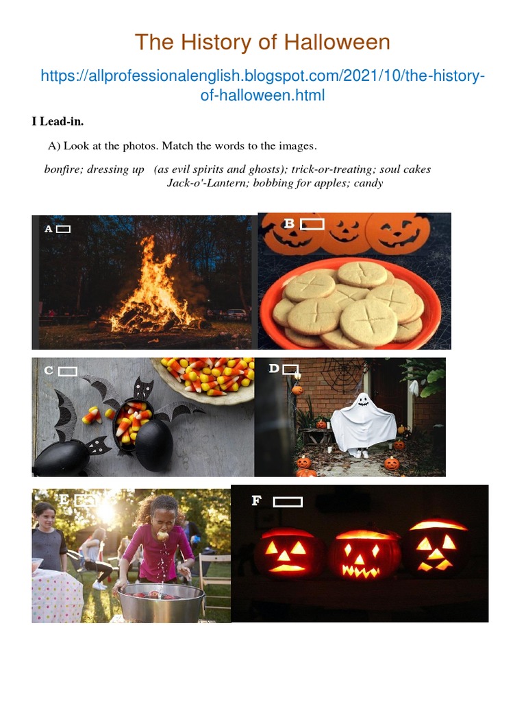 The History of Halloween Task | PDF | Halloween | Trick Or Treating