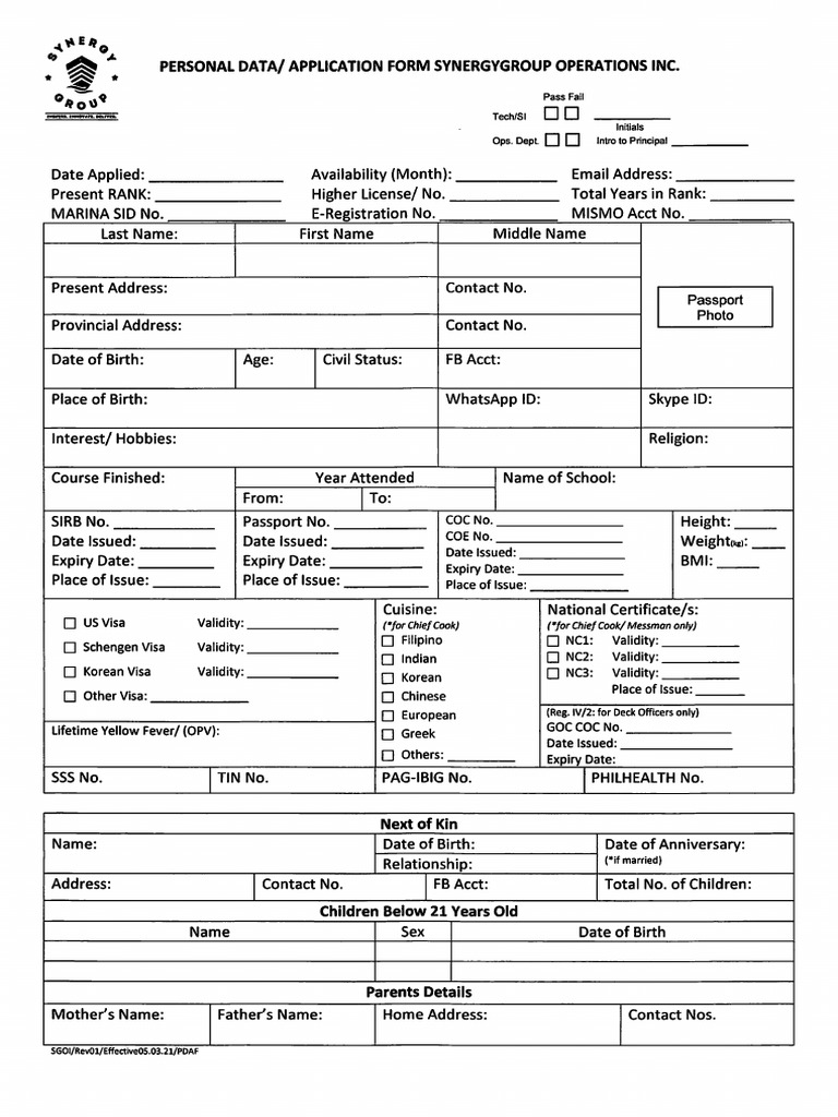 SGOI OFFICIAL APPLICATION FORM With DATA PRIVACY CONSENT | PDF ...