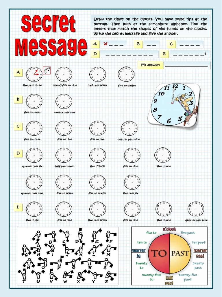 Secret Message Draw The Time Fun Activities Games Games Icebreakers ...