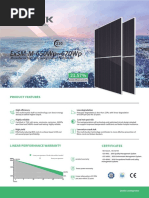 550W Half-Cut Solar Panel Datasheet | PDF | Solar Panel | Solar Power