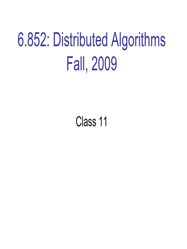 Lec 11 Pdf Distributed Computing Mathematical Proof