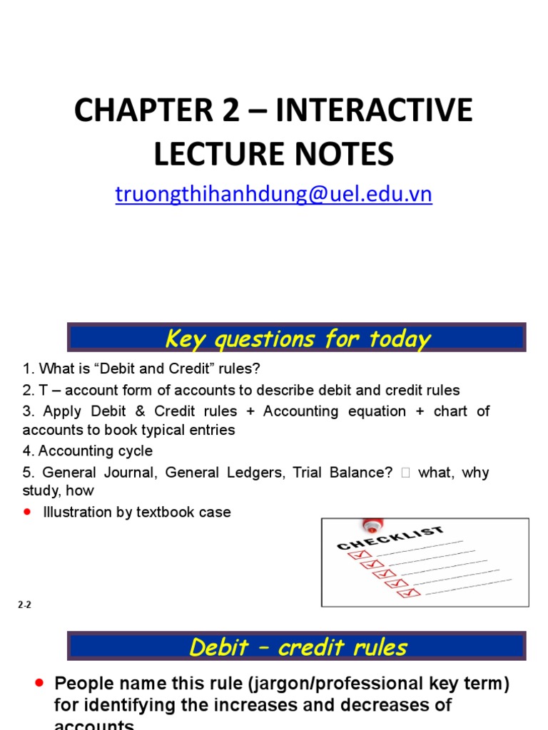 CH 2 - Debit - Credit Rules Interactive Lecture Notes | PDF | Debits ...