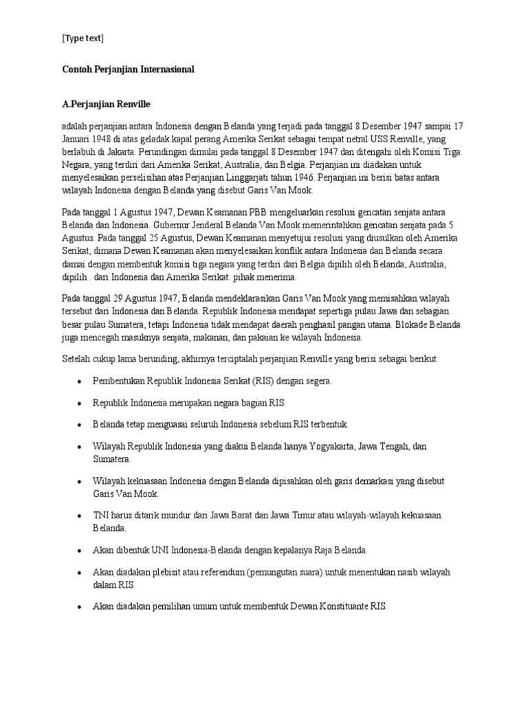 Perjanjian Internasional Indonesia 1946-2011 | PDF