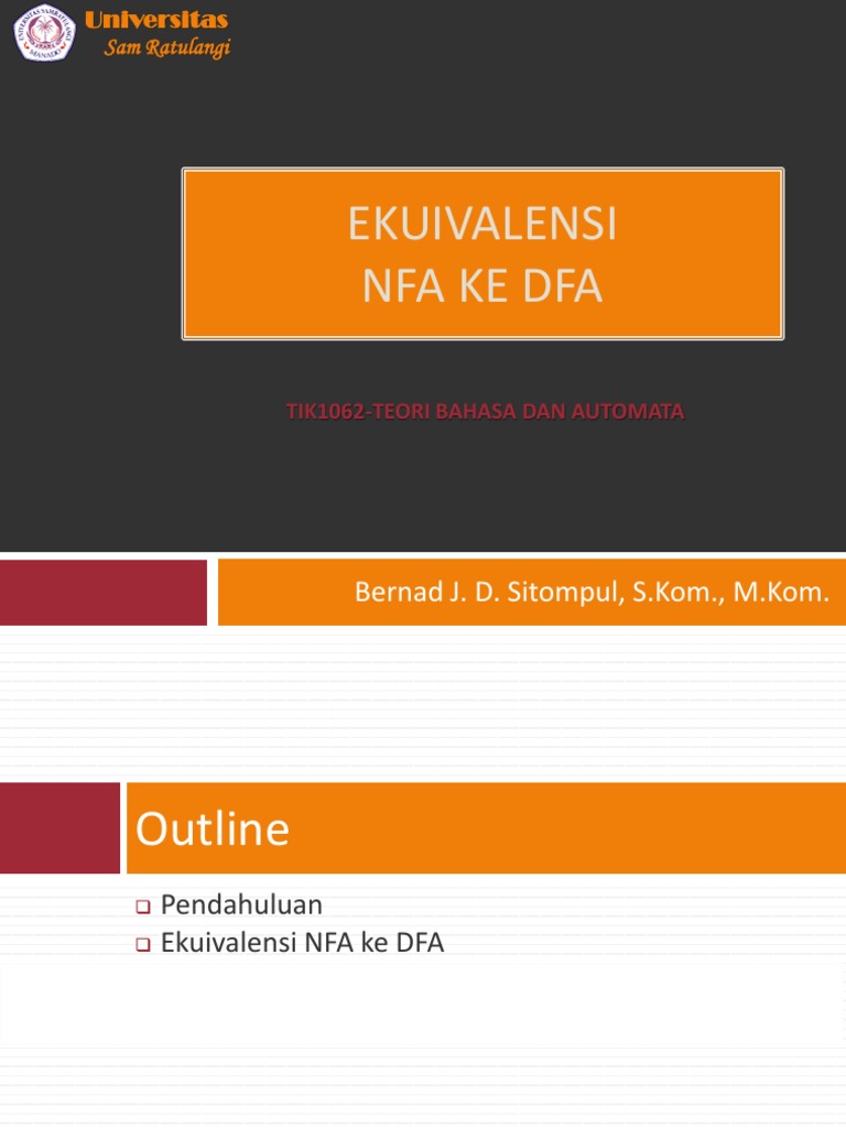 HO-6 Ekuivalensi DFA Dan NFA 2023 | PDF
