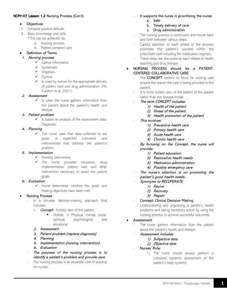 Nursing Process: A Six-Step Guide | PDF | Nursing | Health Care