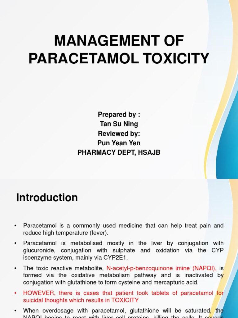 Paracetamol Toxicity Management Guidelines | PDF | Diseases And ...