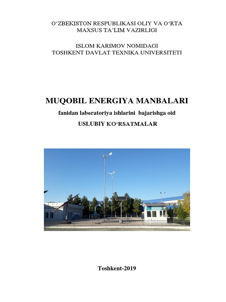 Muqobil Energiya Manbalari | PDF