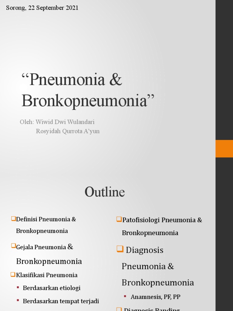 Klasifikasi dan Diagnosis Bronkopneumonia | PDF