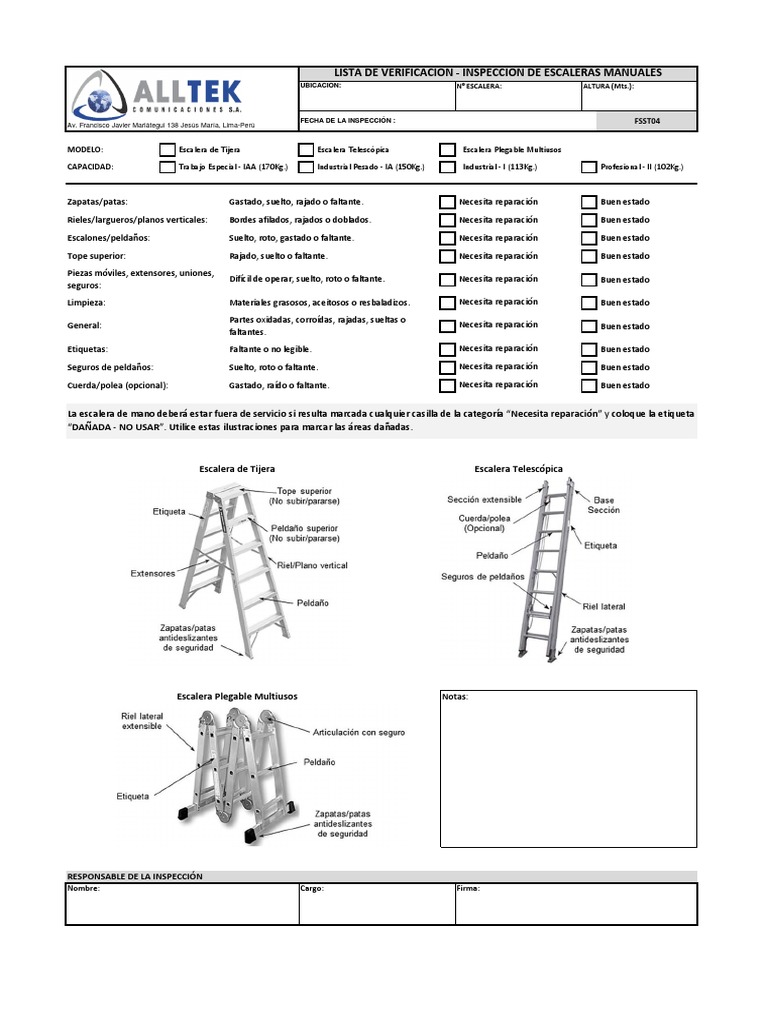 Check List Escalera | PDF | Escalera