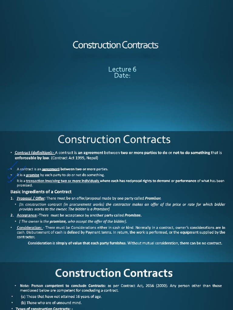 6 - Construction Contracts | Download Free PDF | Specification (Technical Standard) | Procurement