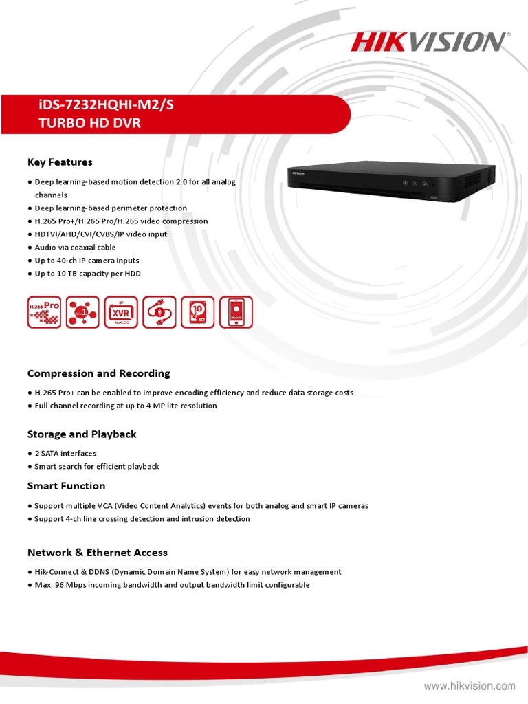 iDS 7232HQHI M2 - S | PDF | Video | Hdmi