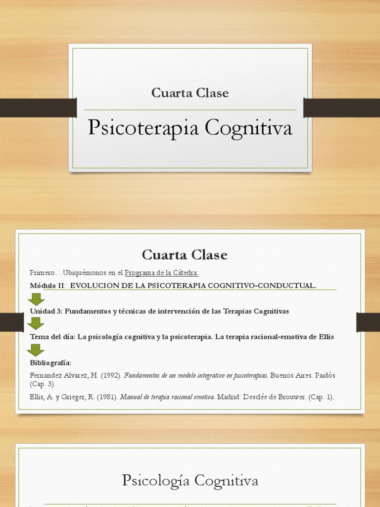 Psicoterapia Cognitiva. TREC Ellis | PDF | Terapia racional de ...
