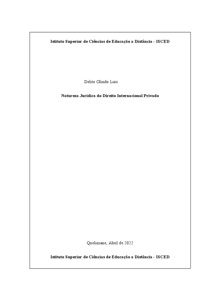 Direitos Privado | PDF | Direito Internacional | Estado
