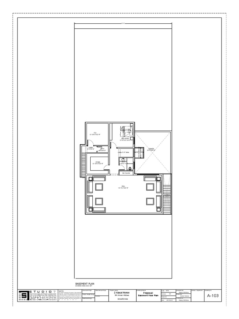 Floor Plan of Basement | PDF | Civil Engineering