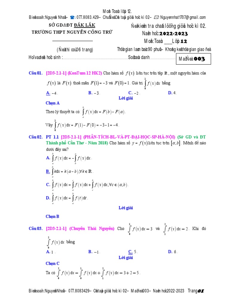 FILE - 20230323 - 161542 - HDG ĐỀ 003 - ÔN TẬP GHK II | PDF