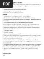 Orientation Day Emcee Script | PDF | Teachers | Learning