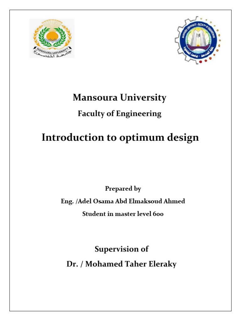 Introduction To Optimum Design | PDF | Mathematical Optimization | Engineering Design Process