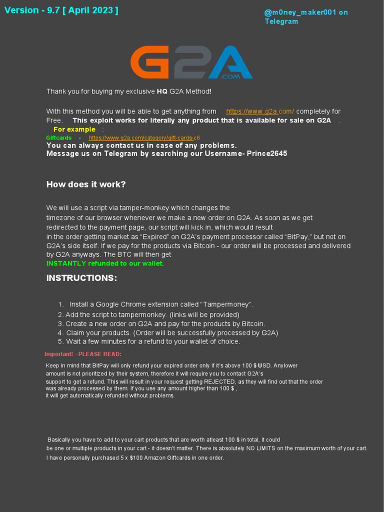 Gift Cards Method - APRIL 2023 | PDF | Bitcoin | Payments